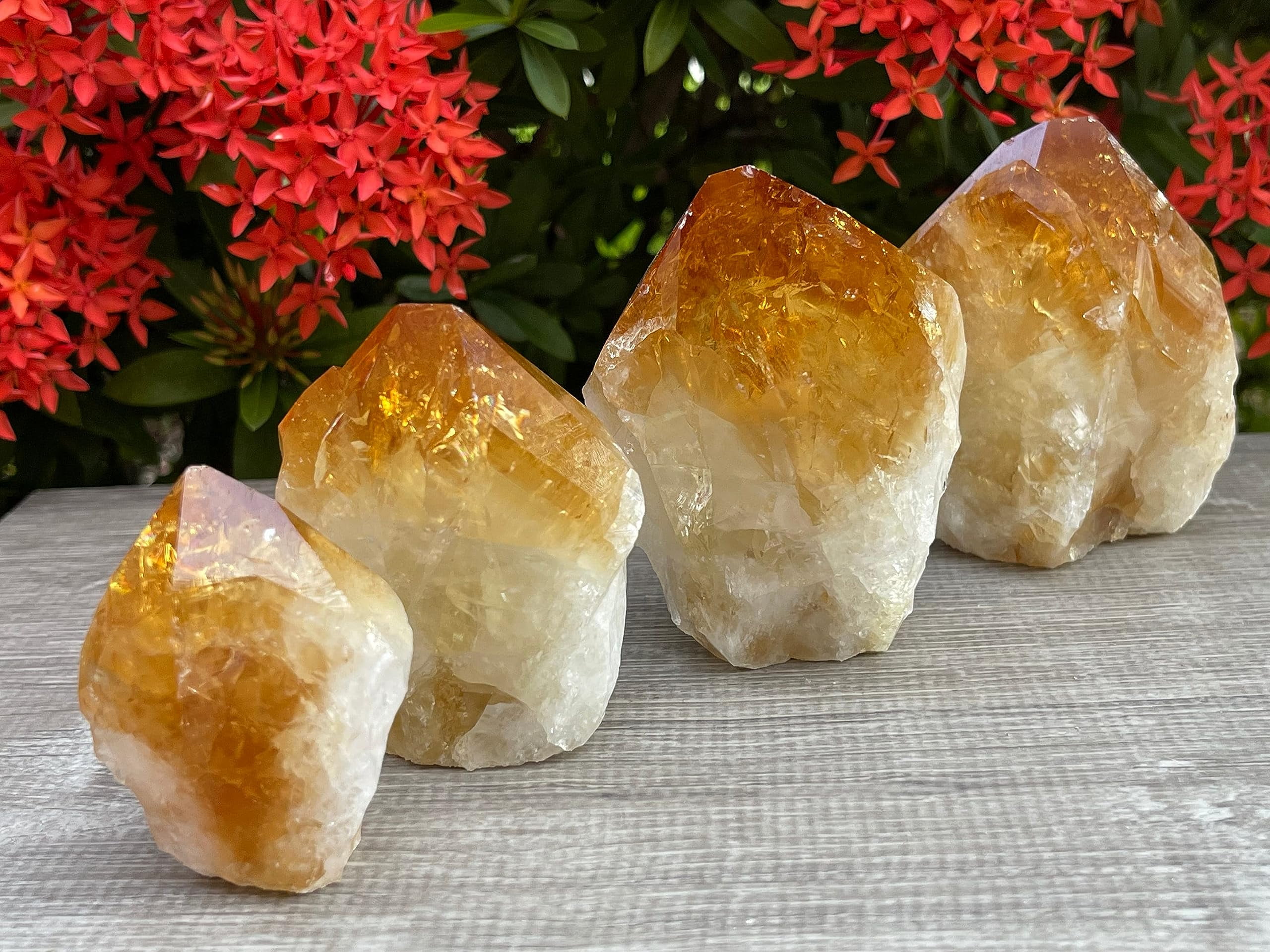 Standing Citrine Top Polished Rough Point, Deep Orange Citrine Crystal ...