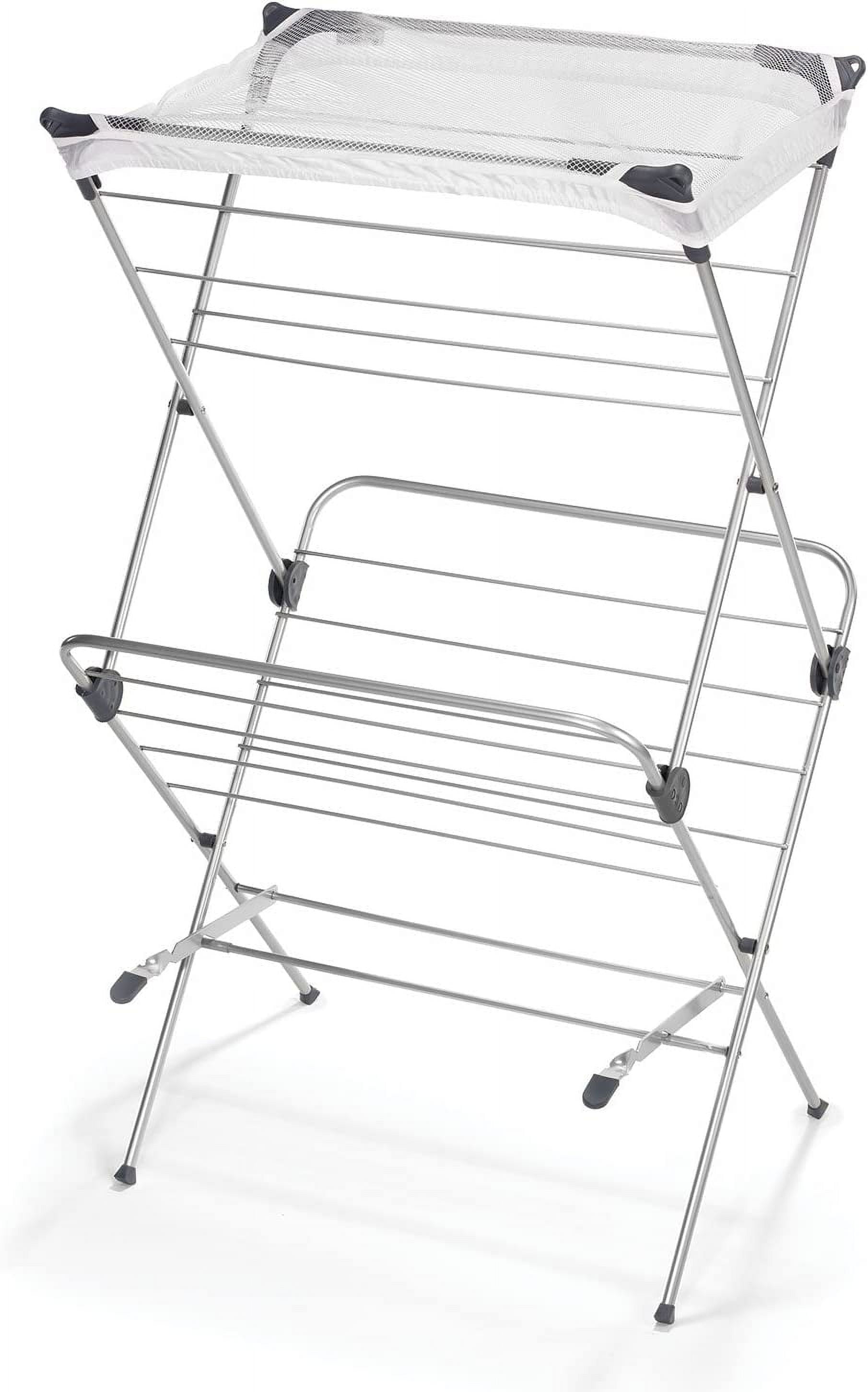 Standing Clothes Drying Rack with Mesh Garment Dryer - Walmart.com