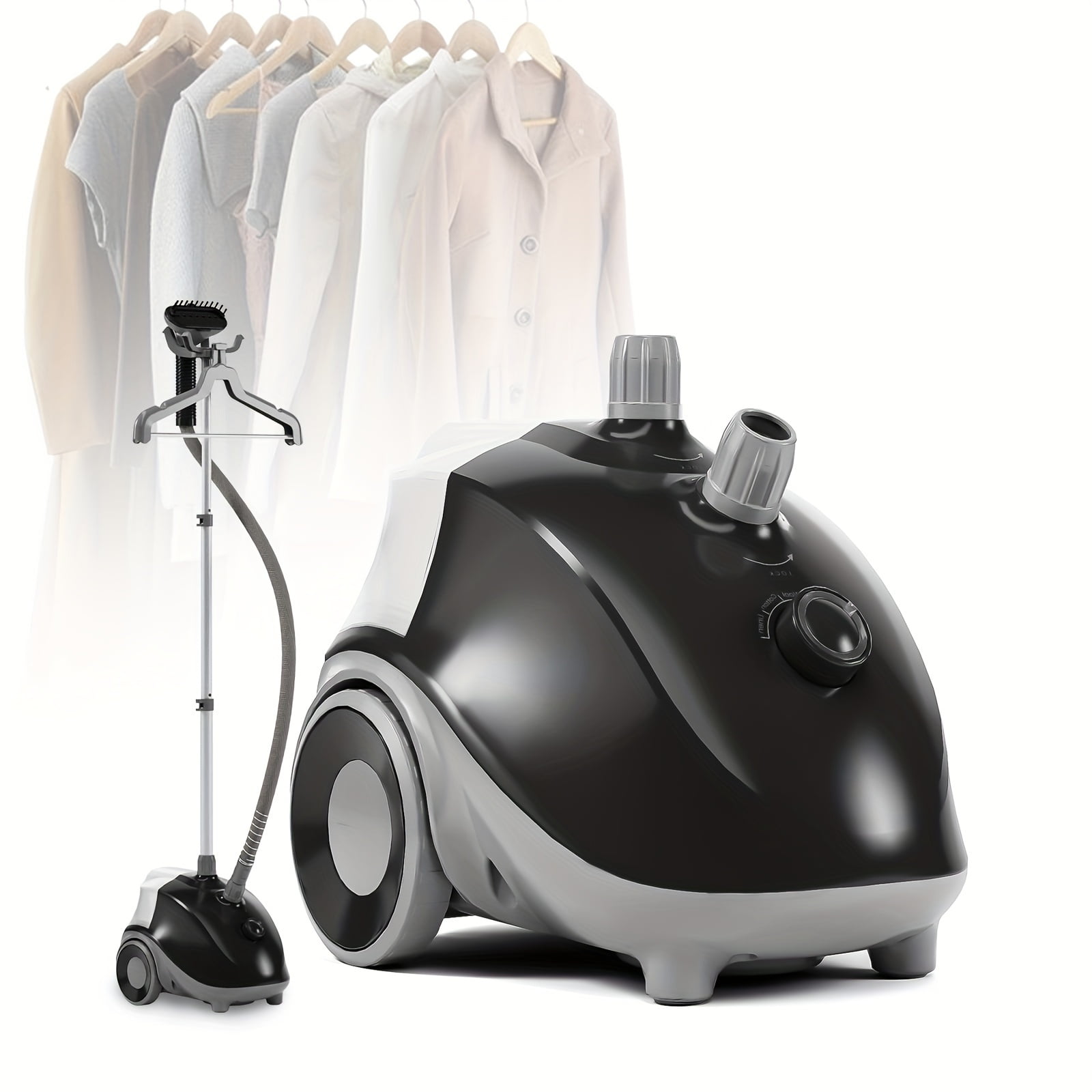 Standing Clothes Steamer with Garment Hanger - 30s Fast Heat-Up, Large ...