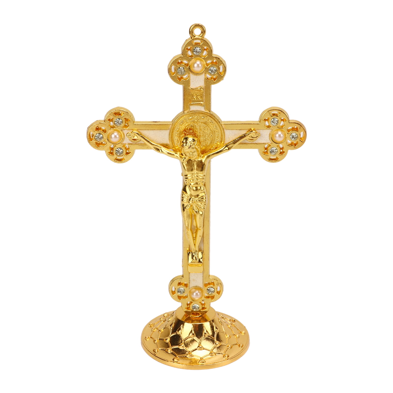 Standing Crucifix Catholic Laser Engraved Vintage Style Holy Crucifix ...