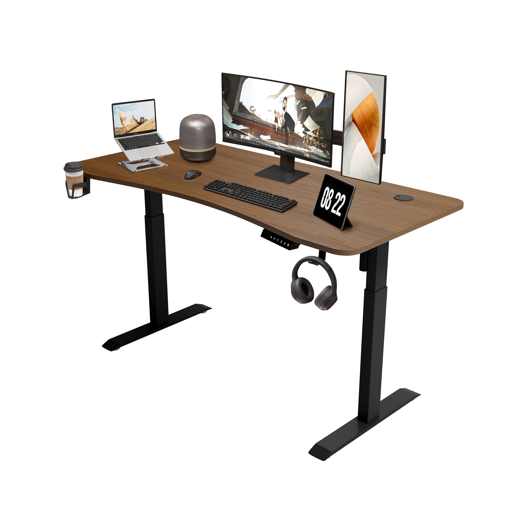 LSAMA Standing Desk, Whole Piece DeskTop, with Electric Standing Desk ...