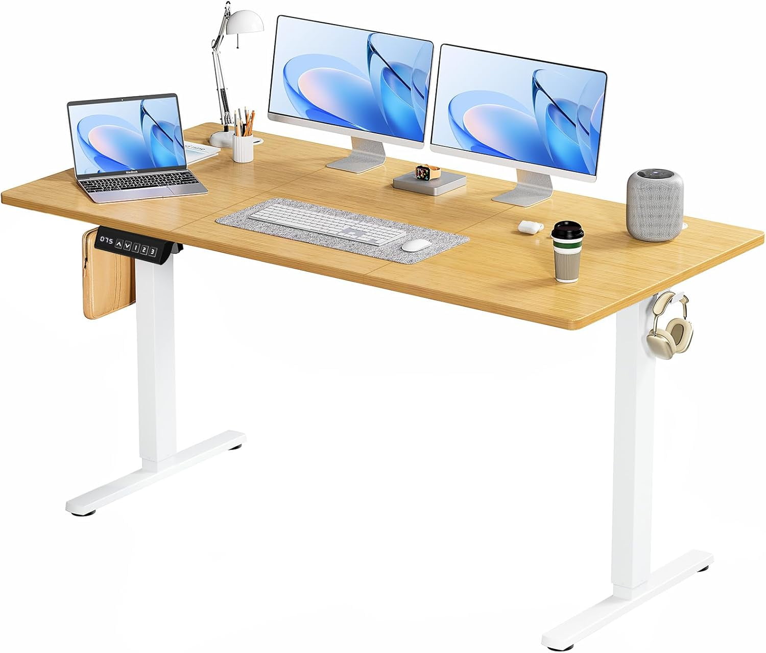 Standing Desk, Adjustable Height Electric Sit Stand Up Down Computer ...