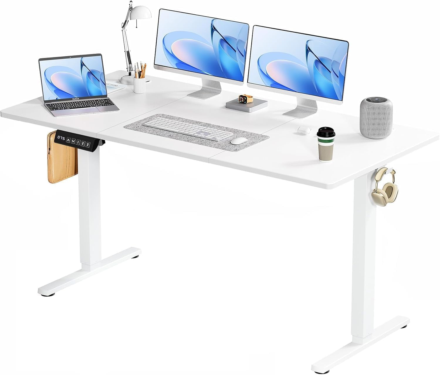 Standing Desk, Adjustable Height Electric Sit Stand Up Down Computer ...