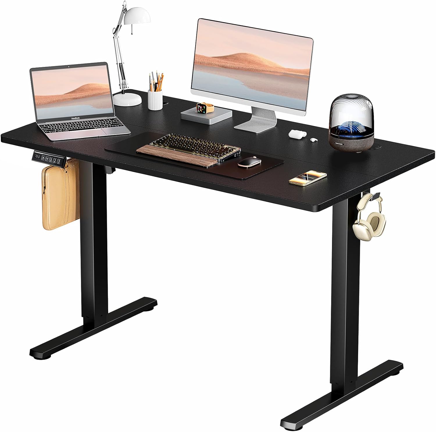 Standing Desk, Adjustable Height Electric Sit Stand Up Down Computer ...