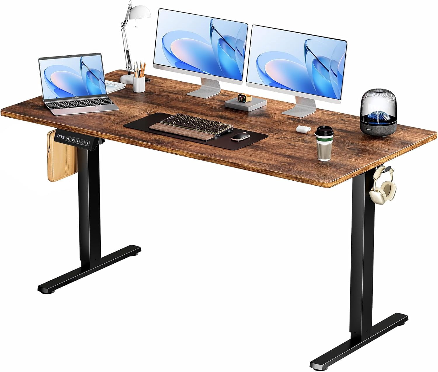 Standing Desk, Adjustable Height Electric Sit Stand Up Down Computer ...
