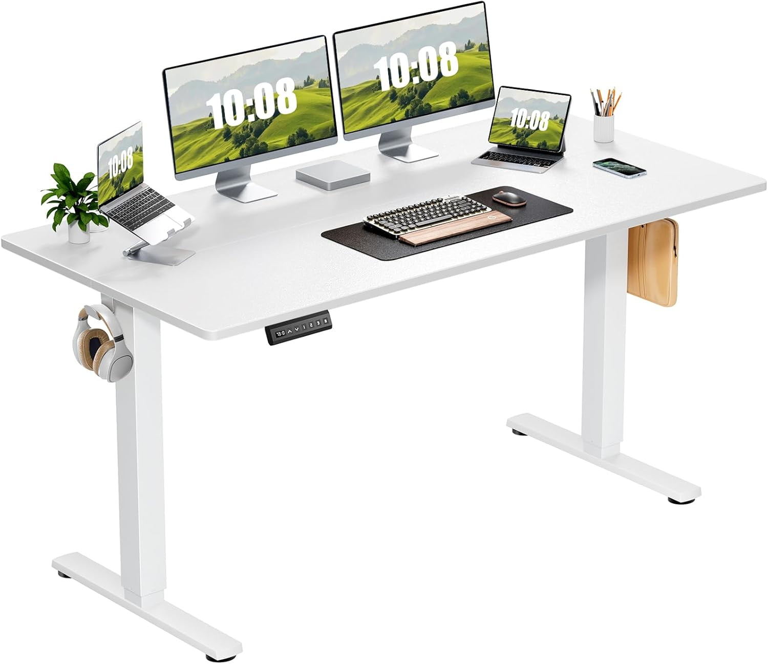 Standing Desk Adjustable Height, Electric Sit Stand up Desk for Home ...