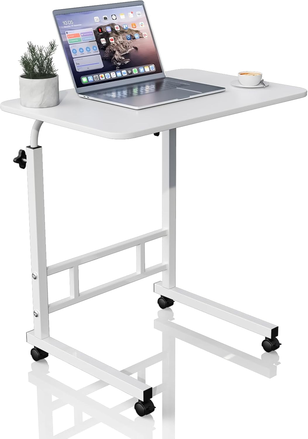 Standing Desk Adjustable Height, Mobile Stand Up Desk with Wheels, 23.6 ...