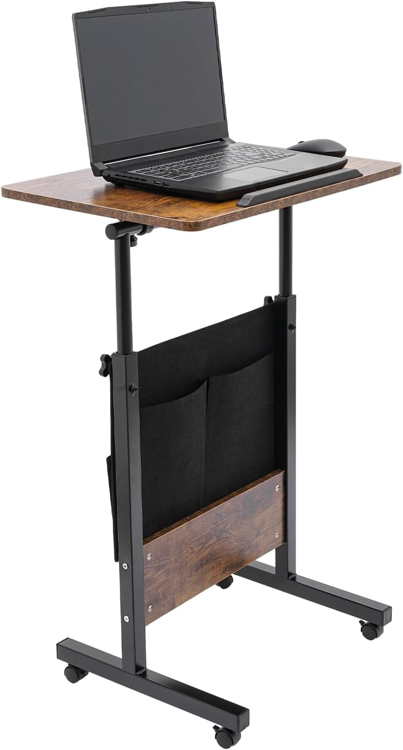 Standing Desk Adjable Height, Portable Laptop Stand Cart, Mobile Stand ...
