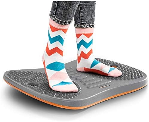 Standing Desk Anti Fatigue Mat Wooden Wobble Balance Board Stability ...