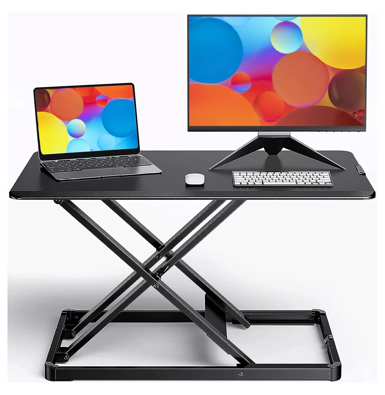 Standing Desk Converter Height Adjustable Stand Up Desktop Riser, 28 ...