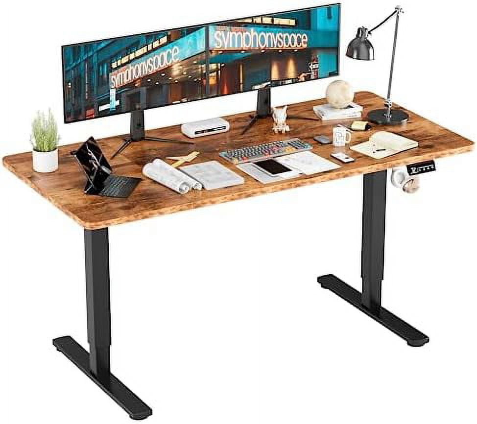 Standing Desk Electric Adjustable Desk Large 55 x 24 Sit Stand Up Desk ...