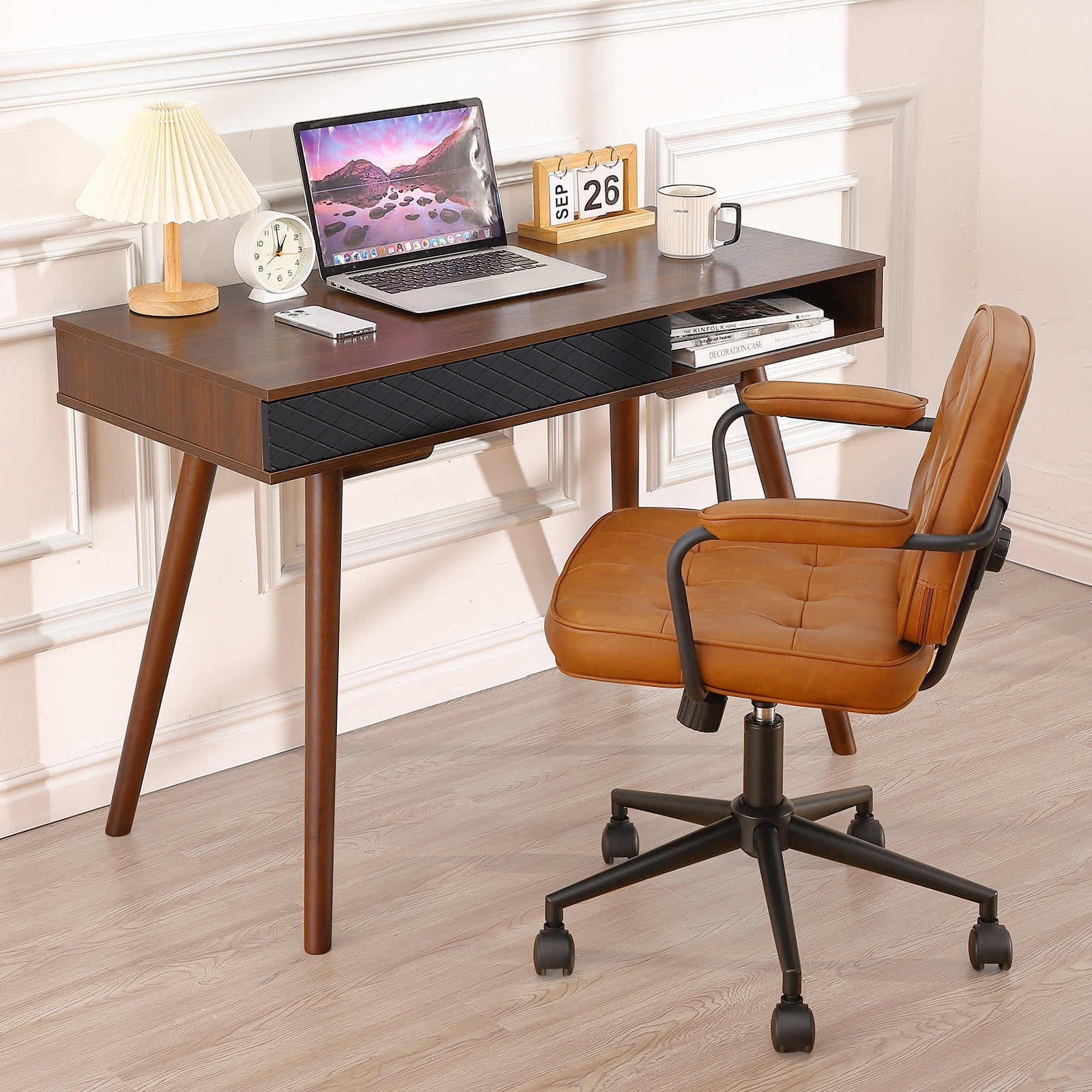 Standing Desk with Drawers, Home Office Desk for Executive Work Writing ...