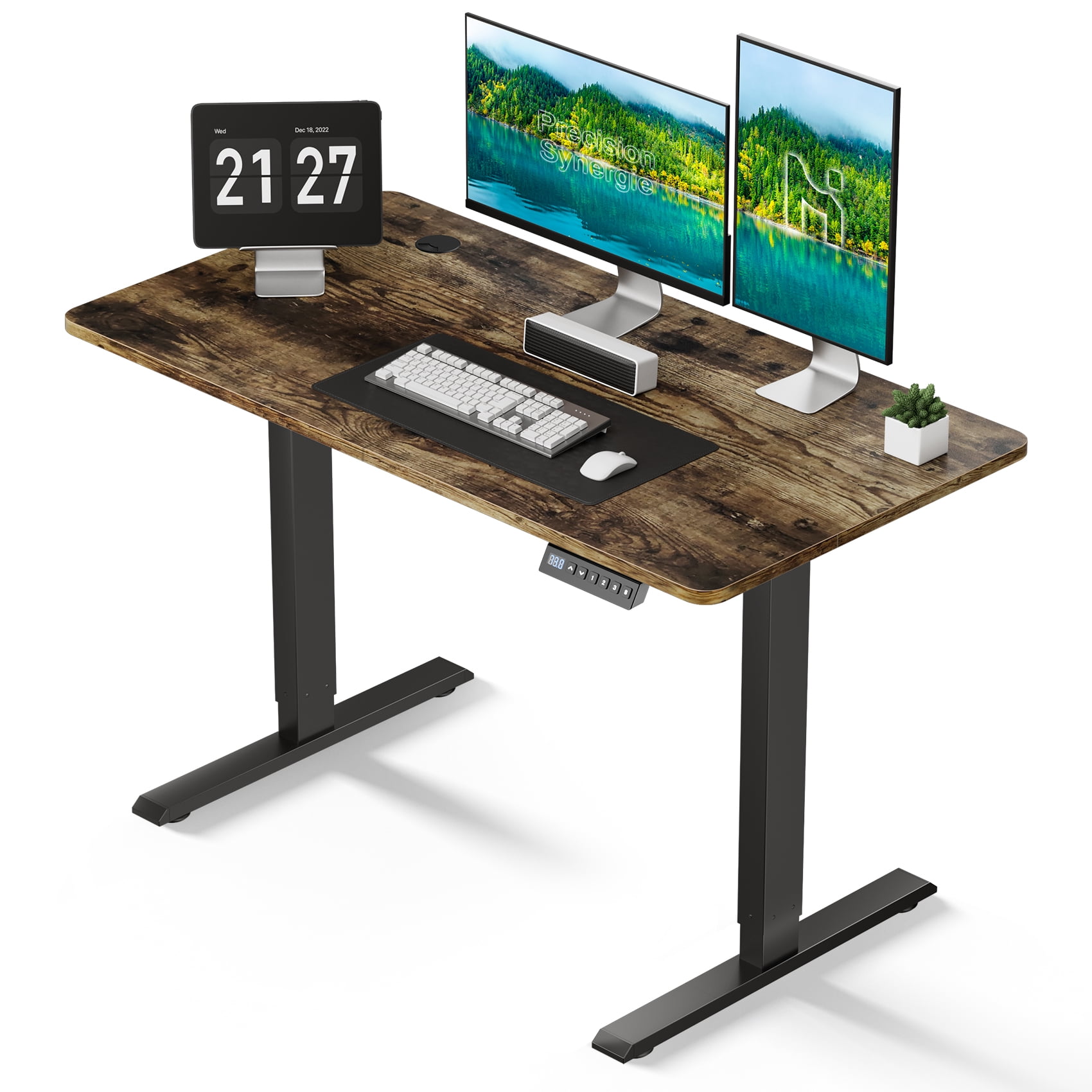 Standing Desk with Power Outlet, Height Adjustable Stand Up Table ...