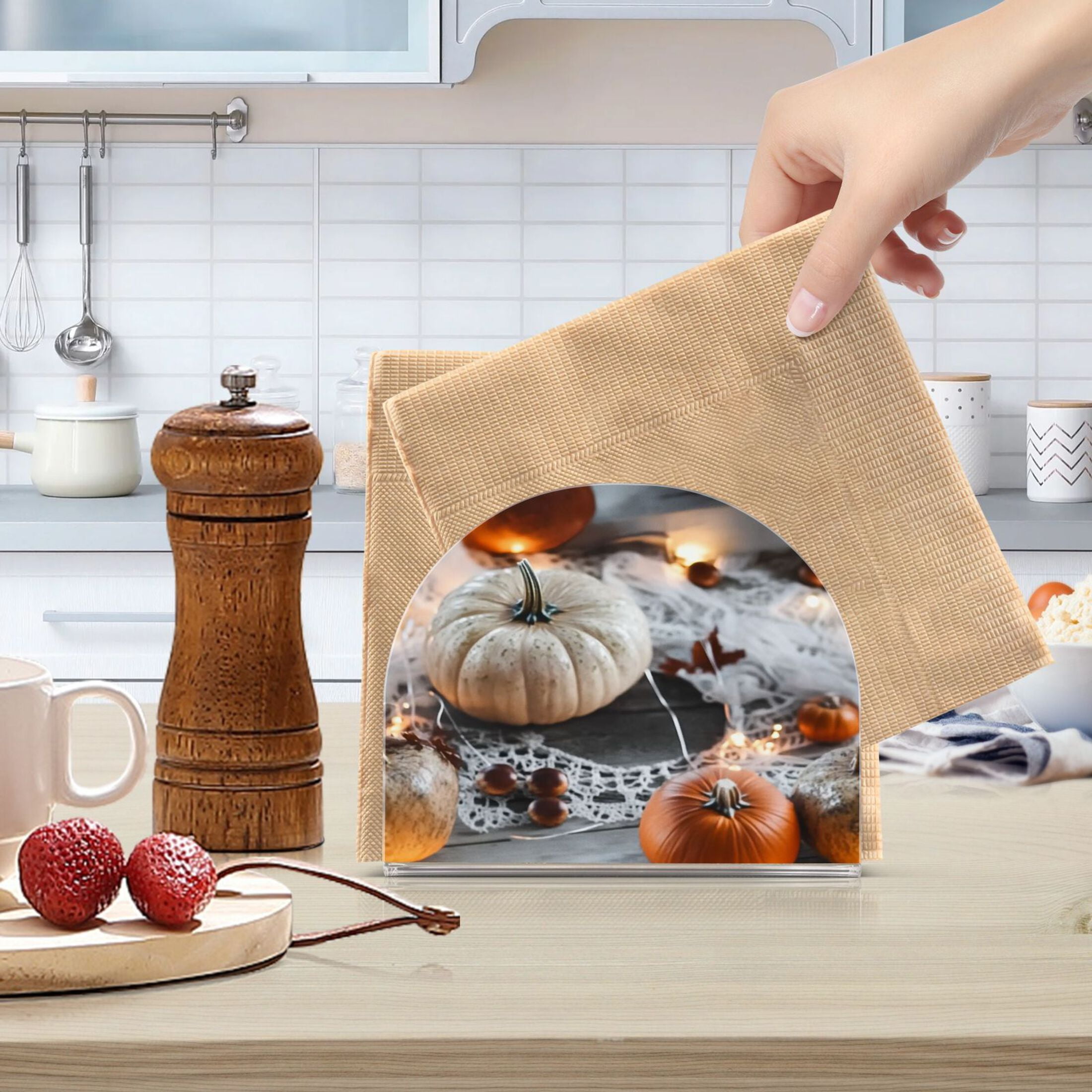Standing Dining Table Napkin Holder, Napkin Holder for Table Kitchen ...