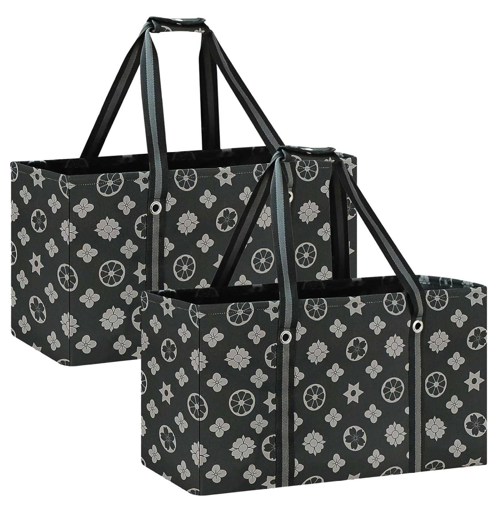 Standing Extra Large Utility Tote Bag with Metal Wire Frame, Large ...