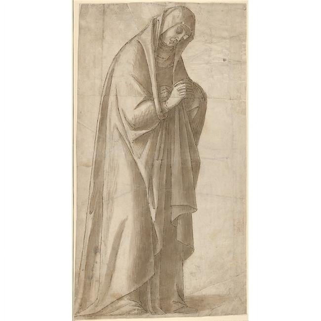 Standing Female Figure (St. Anne; Cartoon for a Painting) Poster Print ...