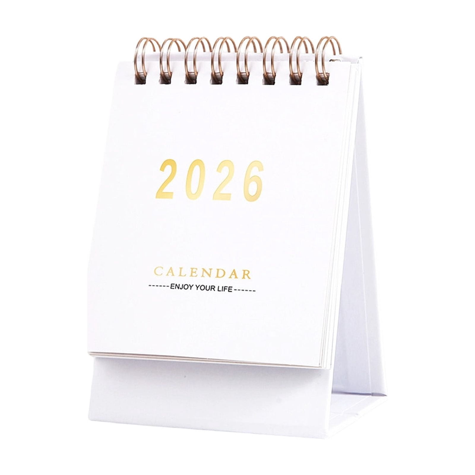 Standing Flip Small Desktop Calendar,Mini Desk Calendar 2026-2027,Twin ...