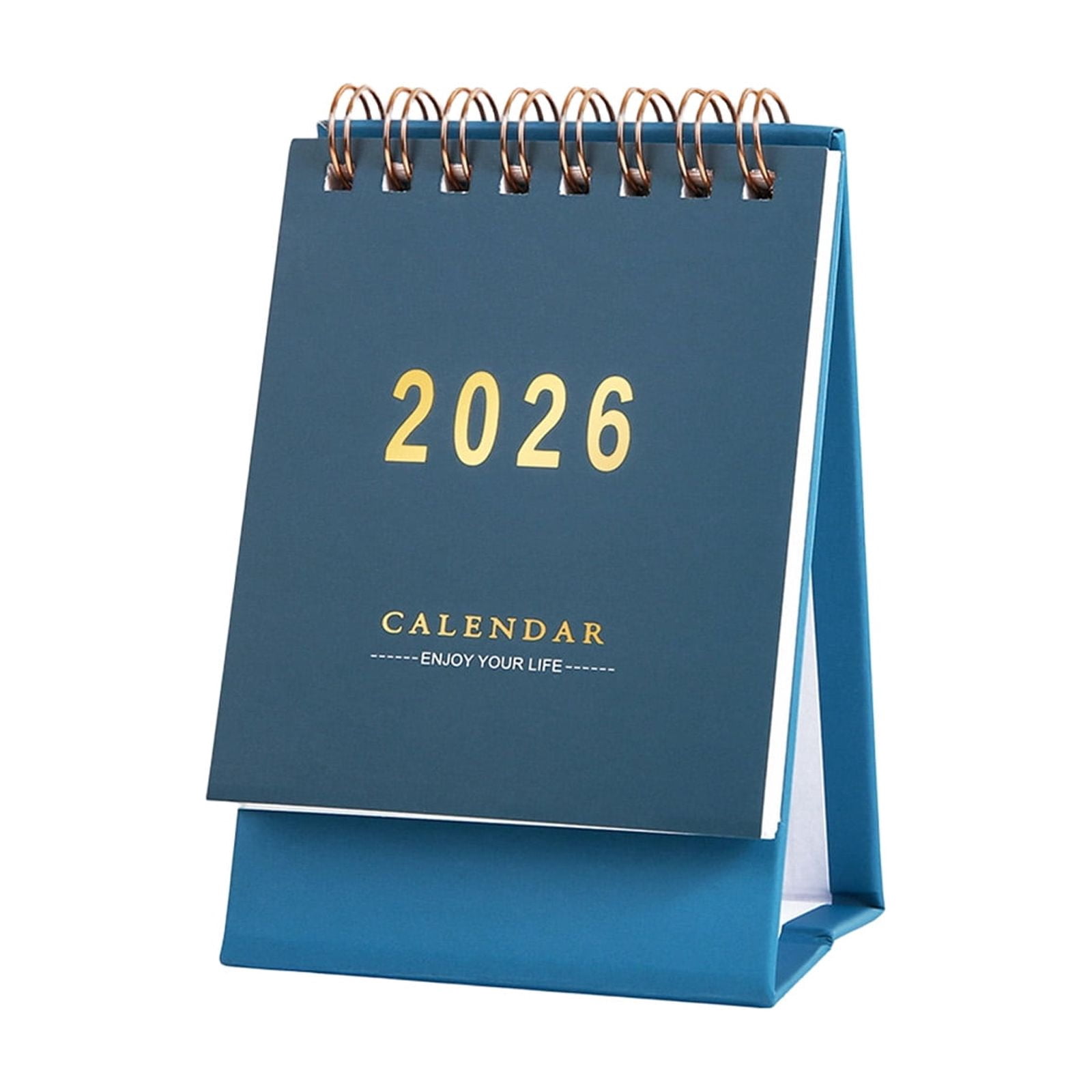 Standing Flip Small Desktop Calendar,Mini Desk Calendar 2026-2027,Twin ...