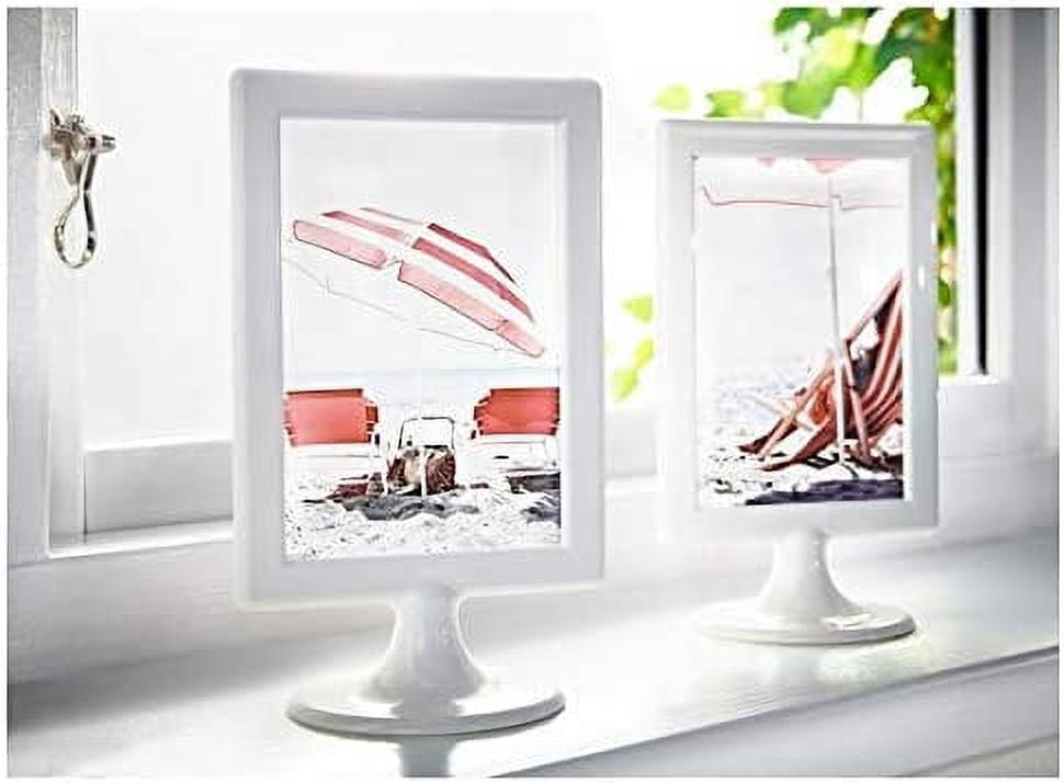 Standing Frame White Photo Frames 4 X 6 Each Frame Holds 2 Pictures ...