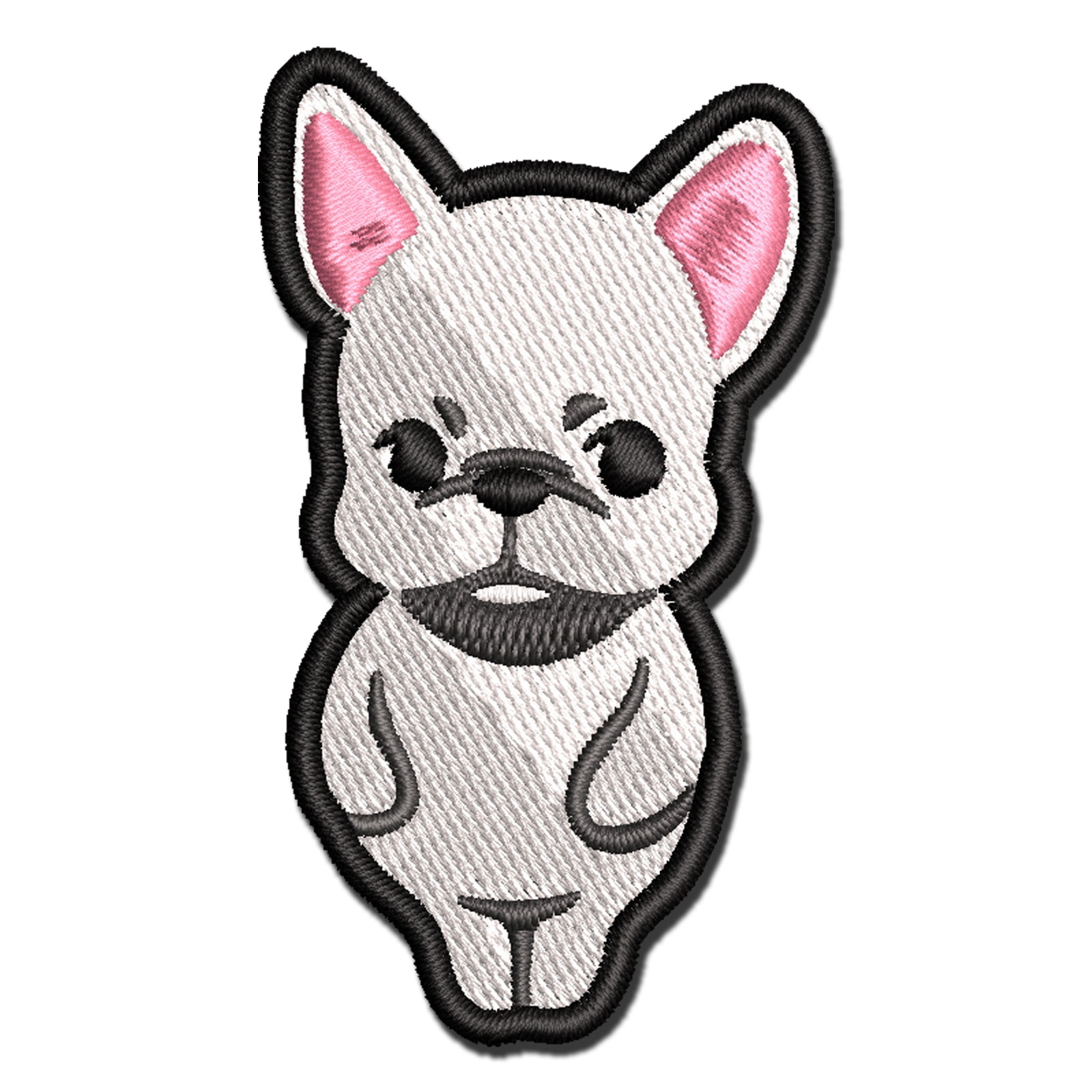 Standing French Bulldog Puppy Frenchie Applique Multi-Color Embroidered ...