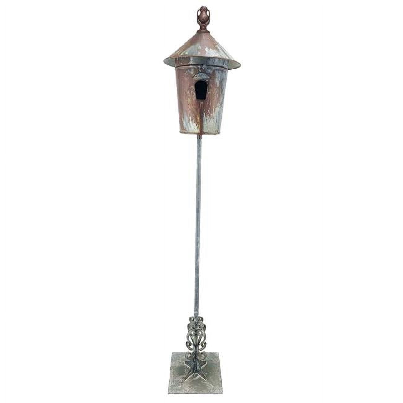Standing Galvanized Tall Bird House - Walmart.com