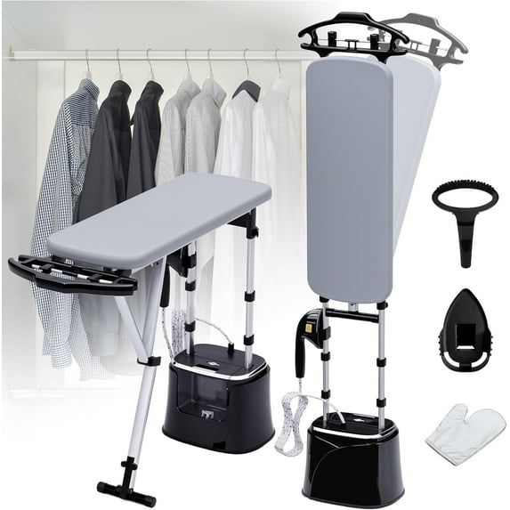 Standing Garment Steamer with Dry Ironing, 2000W Powerful Steamer for ...