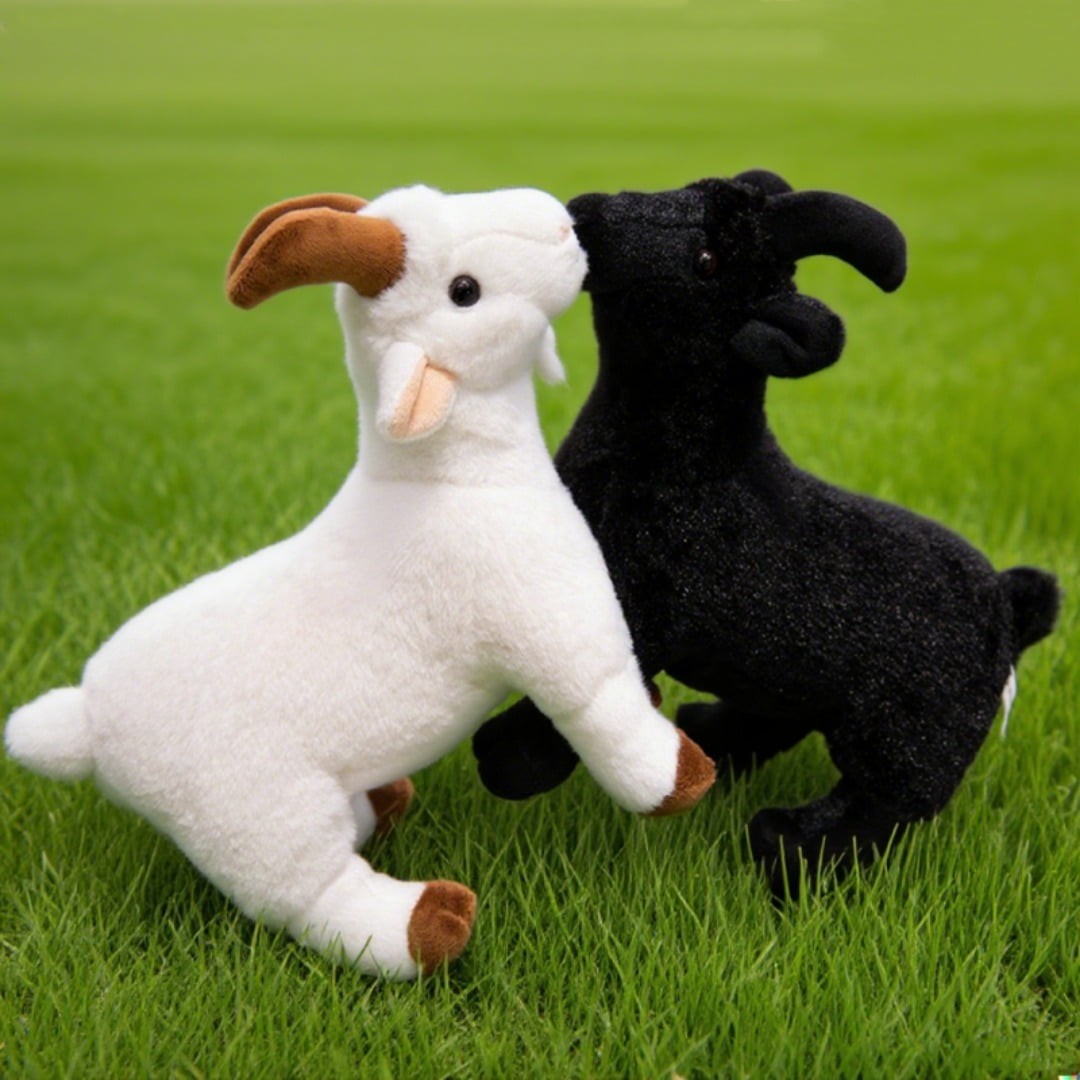 Standing Goat Plush Toy-White Goat Stuffed Animal Doll Pillow-Home ...