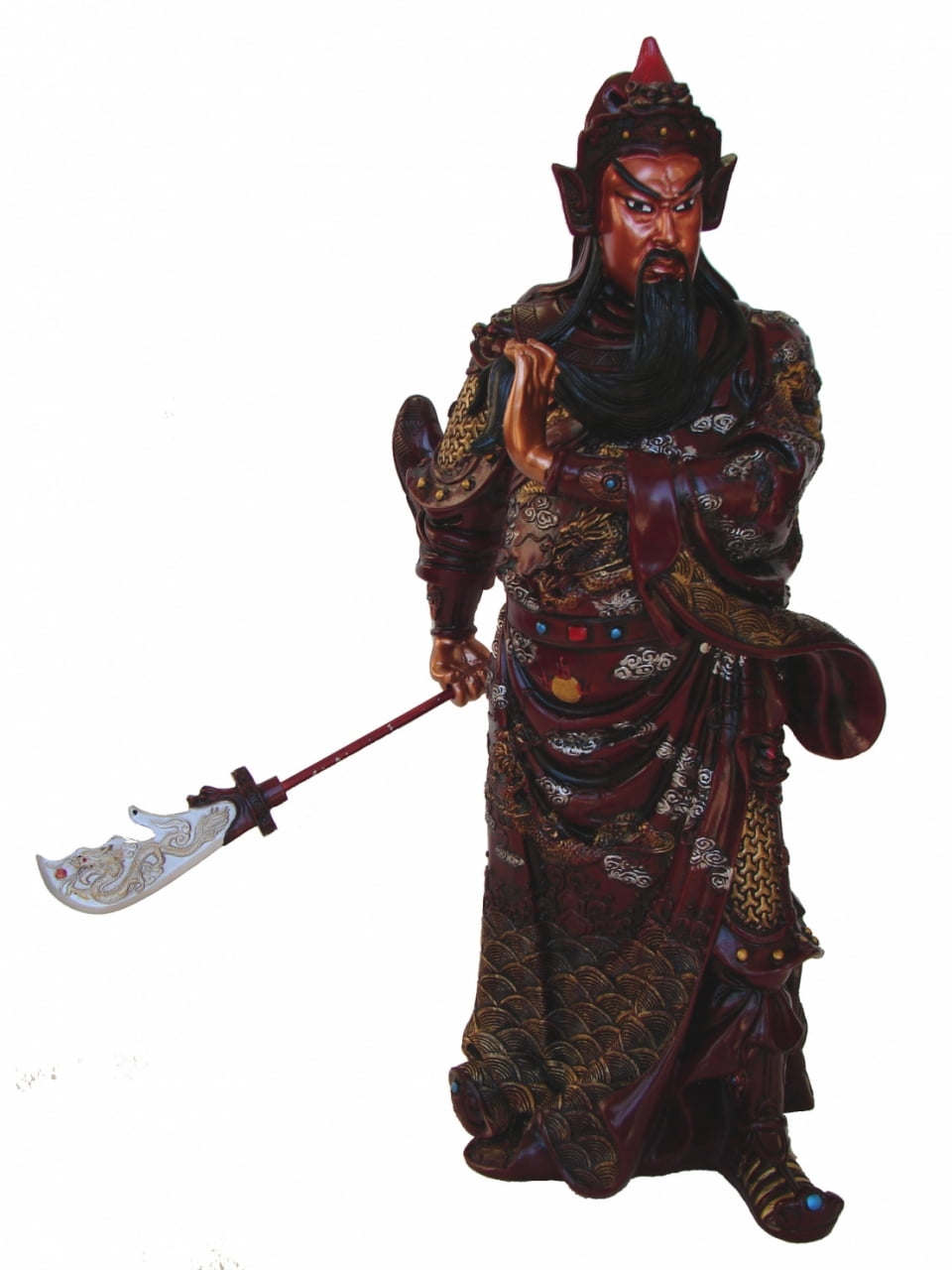 Standing Guan Gong Holding Guan Dao - Walmart.com