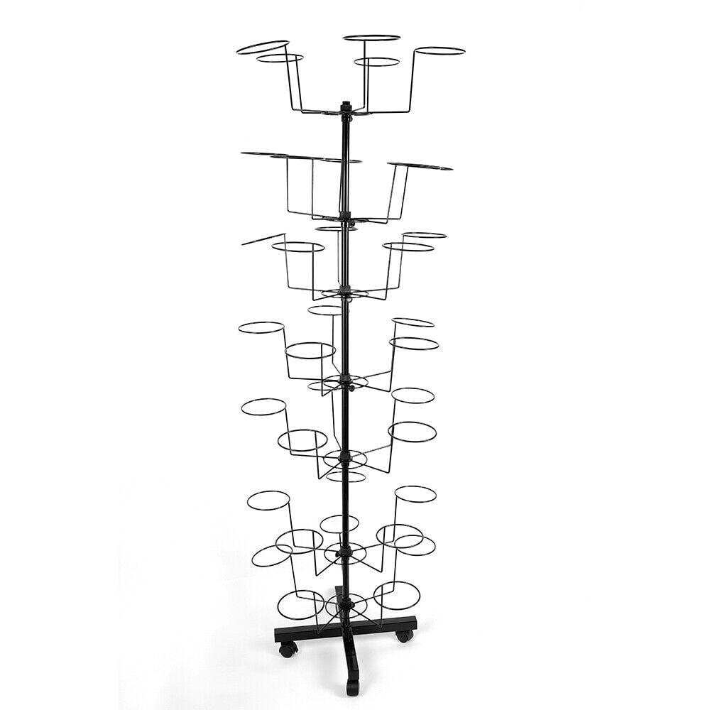 Standing Hats Rack Stand,Rotating 7 Tier 35 Hats Metal Hats Display ...