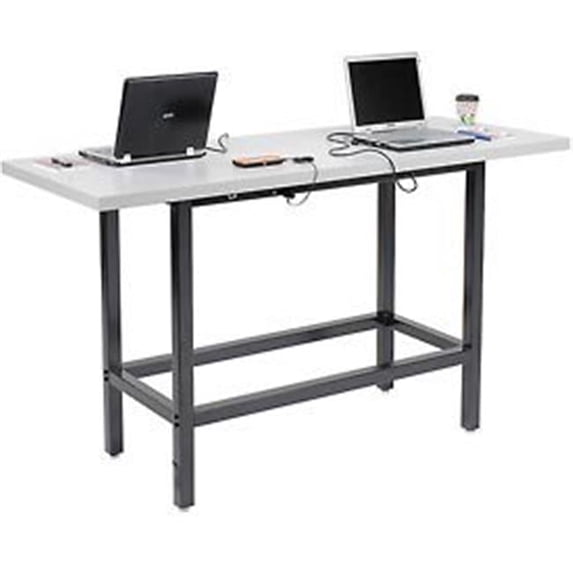 Standing Height Table with Power - Gray - Walmart.com