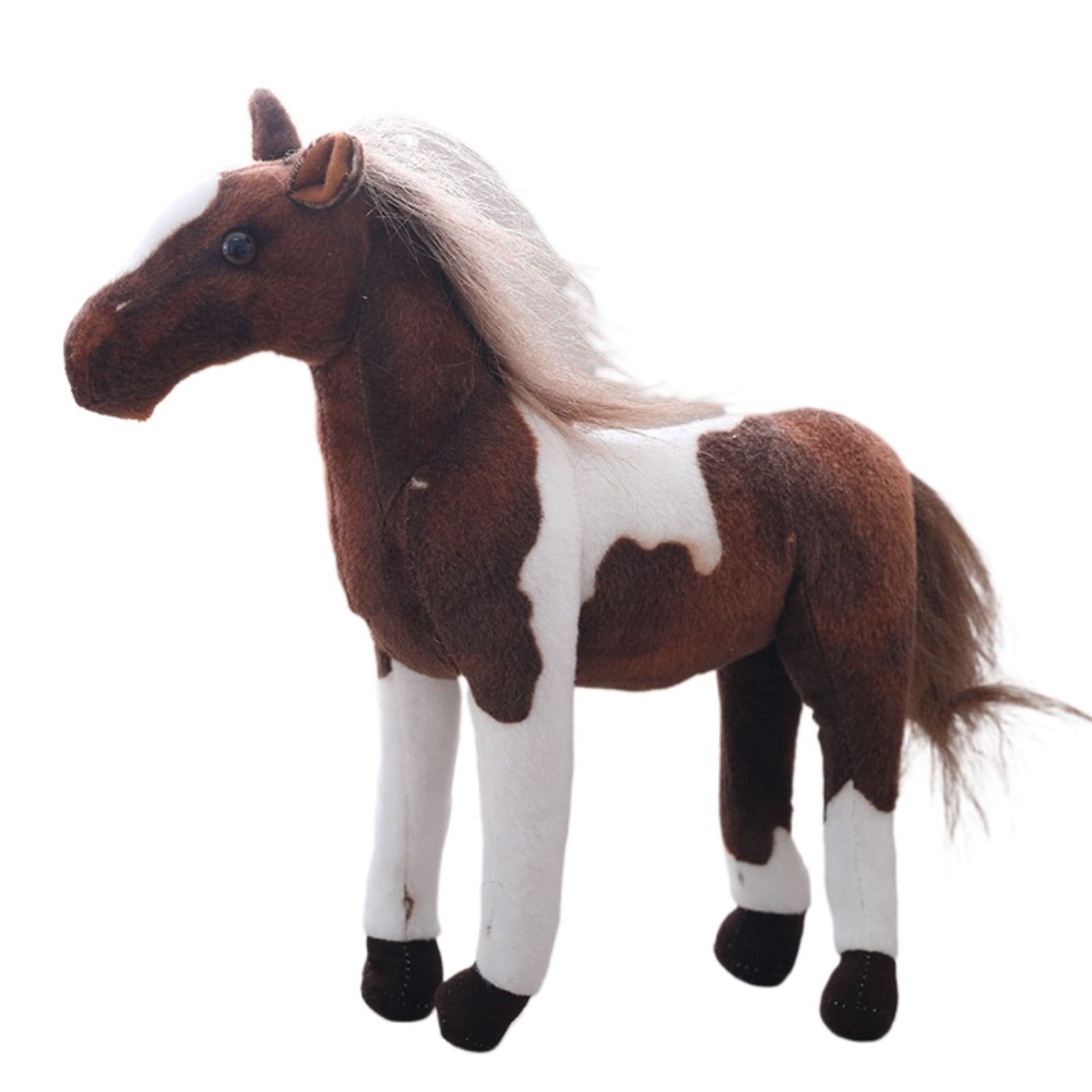 Standing Horse Plush Toy Stuffed Animal, Realistic Lifelike Horse Plush ...