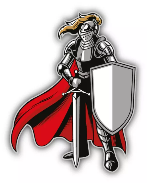 Standing Knight Mascot Sticker Phone Decal Water Bottle Stickers Car ...
