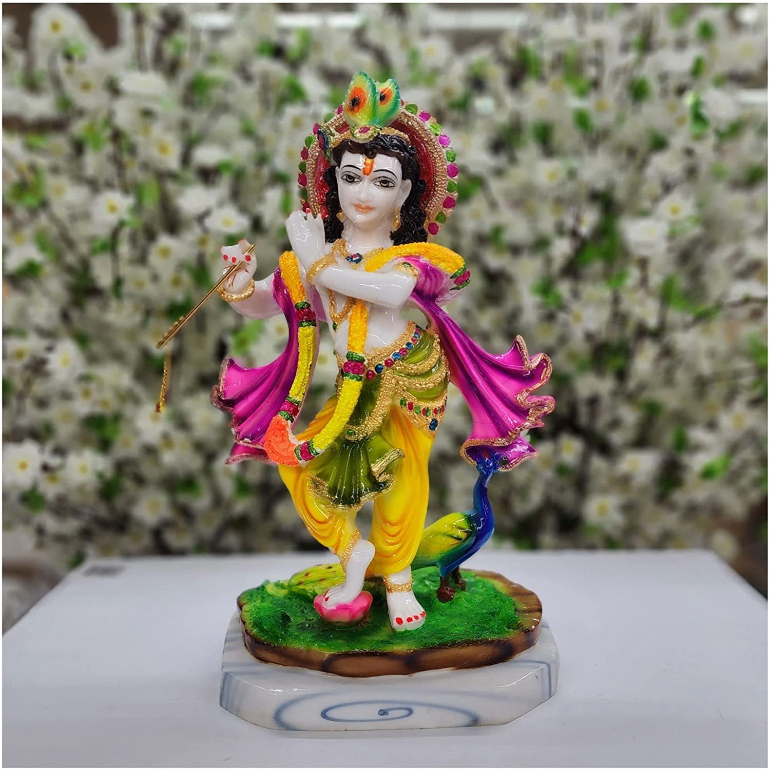 Standing Krishna Statue in Resin Krishna Idol Hindu God Statue Krishna ...