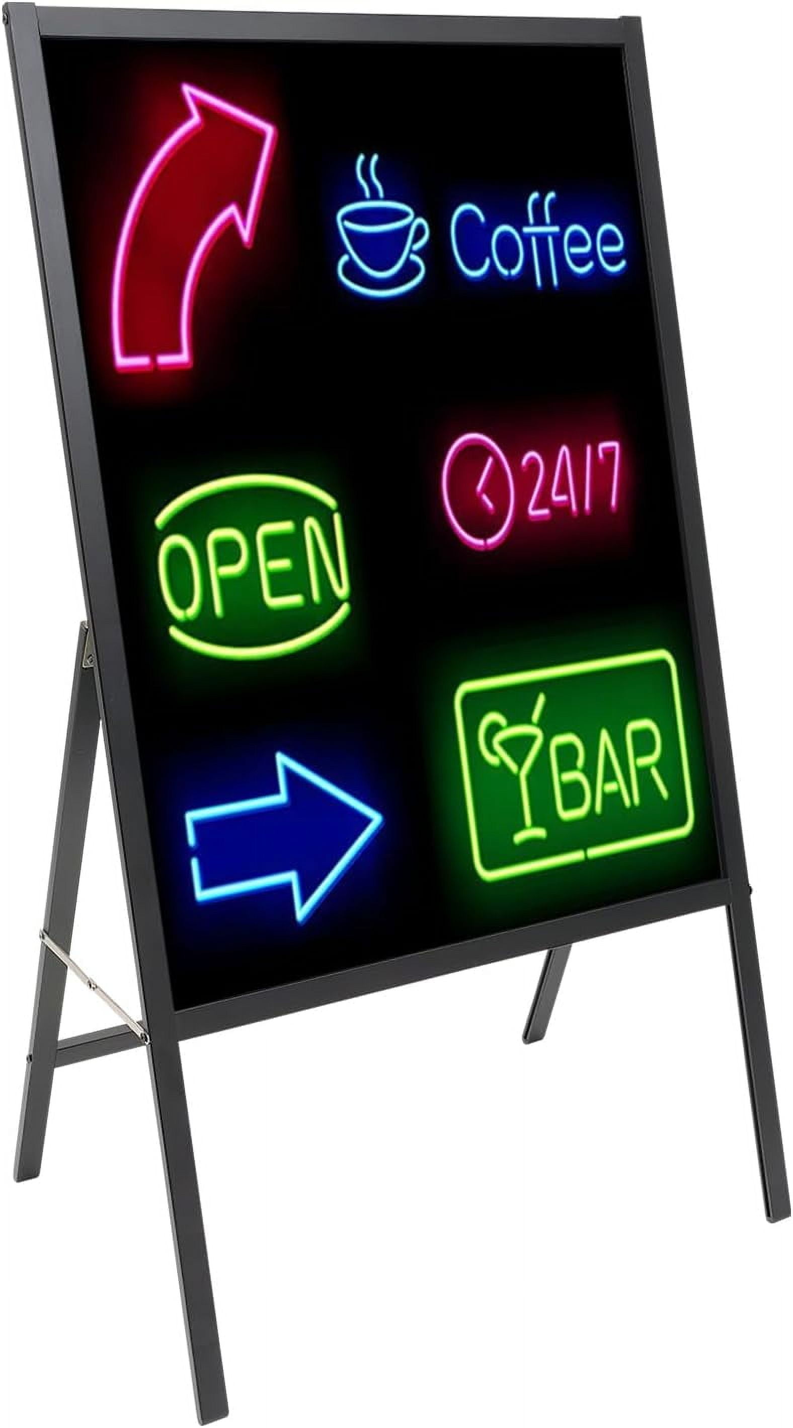 Standing LED Message Writing Board Illuminated Erasable Effect ...