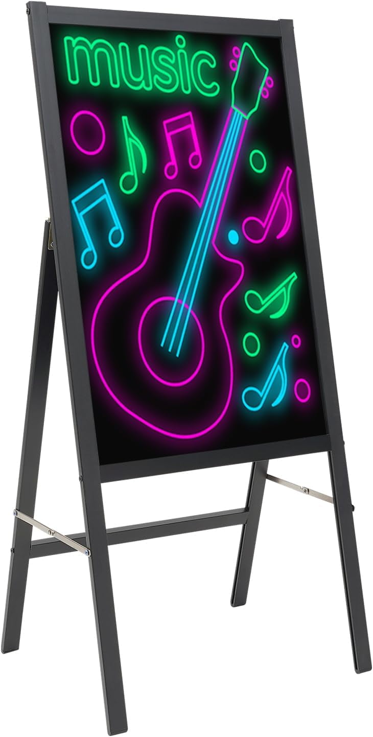 Standing LED Message Writing Board with Remote, DIY Menu Sign Board for ...