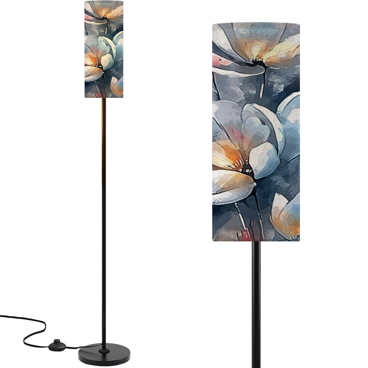 Standing Lamps Abstract artistic Retro nostalgic golden Textured Oil ...