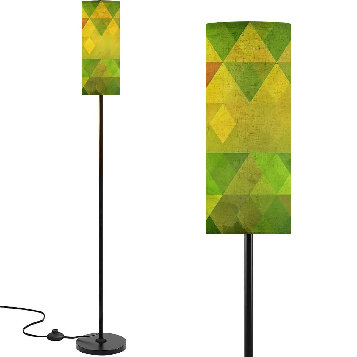 Standing Lamps Abstract triangles vintage green Modern Floor Lamp ...
