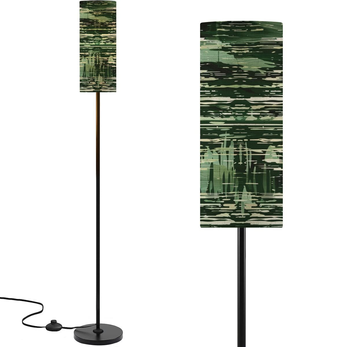 Standing Lamps Forest Green Wood Grain Textured Pattern Modern Floor ...