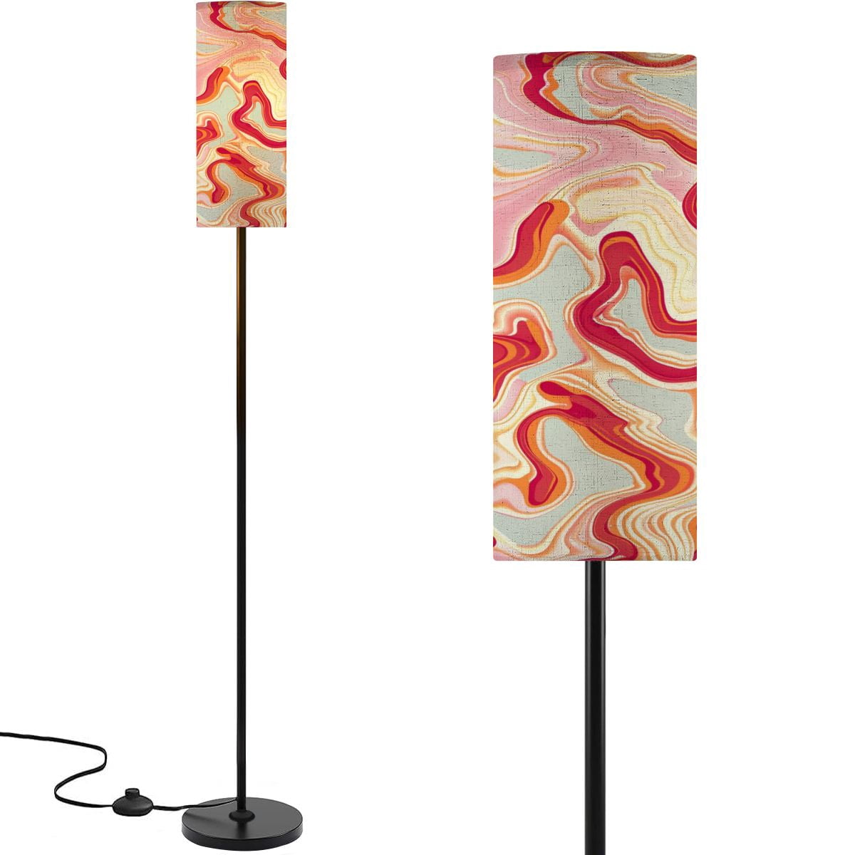 Standing Lamps Seamless pattern blurred paint spots Abstract retro ...