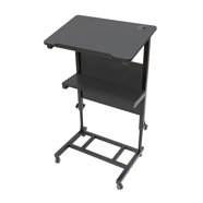 Gymax Podium Stand 46'' Hostess Stand for Speakers w/ Storage Shelf ...