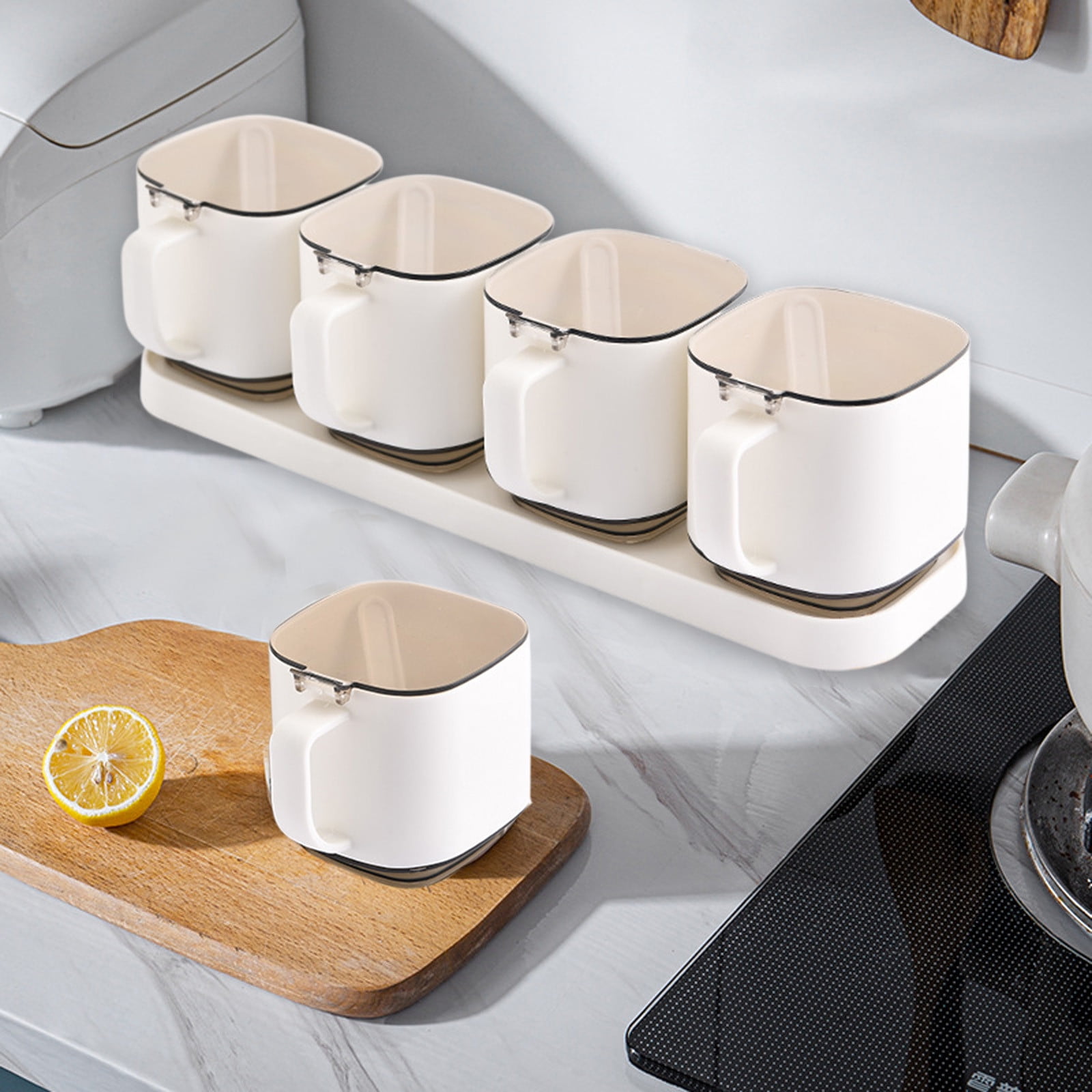 Standing Lid Seasoning Jar Glass Shaker Kitchen Seasoning Bottle Jar ...