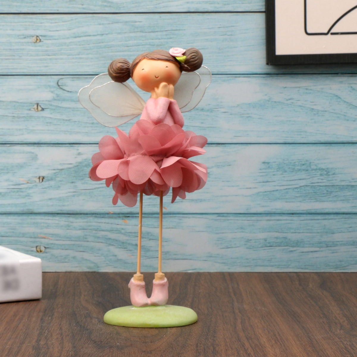 Standing Long Leg Girl Statue Sculpture Resins Craft Figurine Home ...