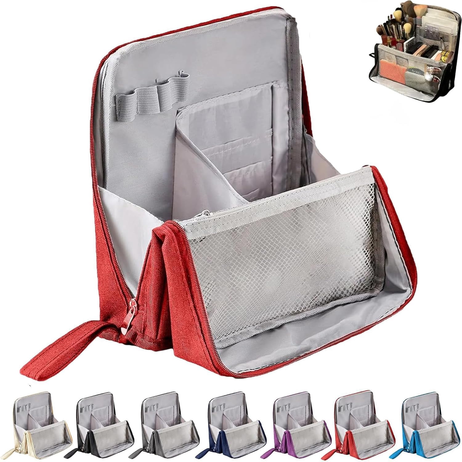 Standing Makeup Bag Portable, Large Capacity, Relevanton Make up Bag ...
