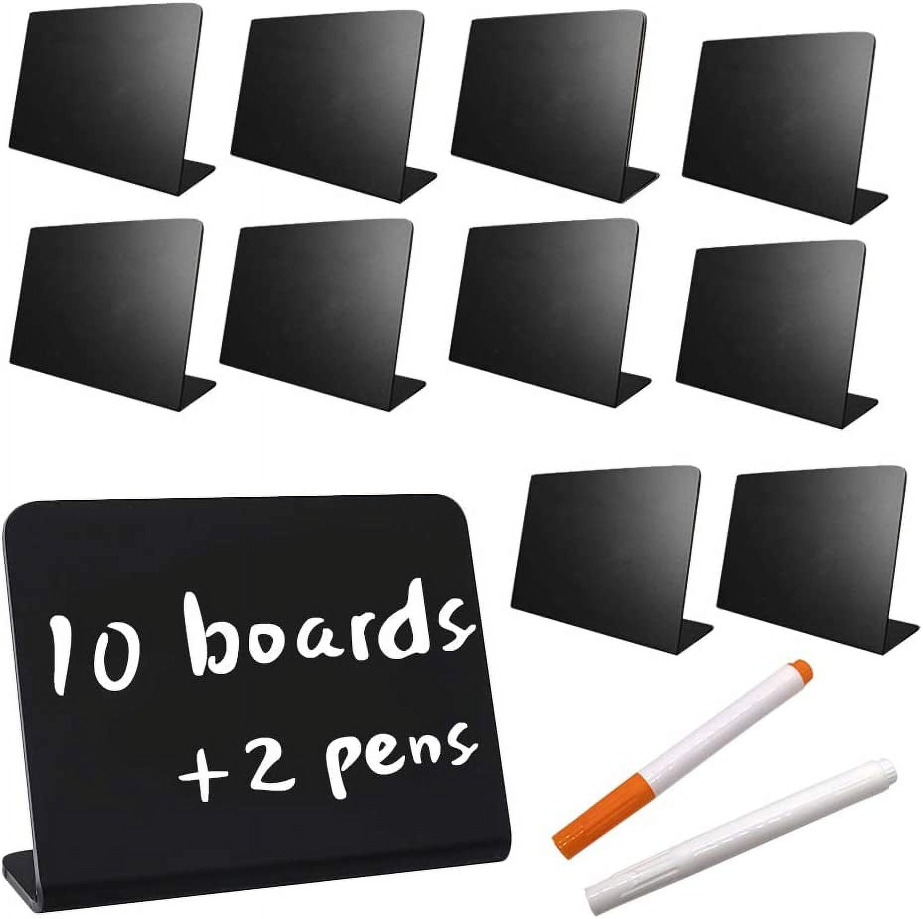RETON Mini Chalkboard Signs, Black Acrylic, 4x3 Inches, Reusable Food ...