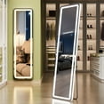 Standing Mirror Full Length with LED Lights, 60"x16" Lighted Mirror ...