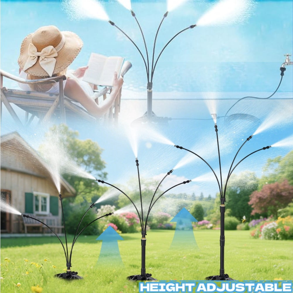 Standing Misters for Outside Patio, Adjustable Height 5.3 FT Portable ...