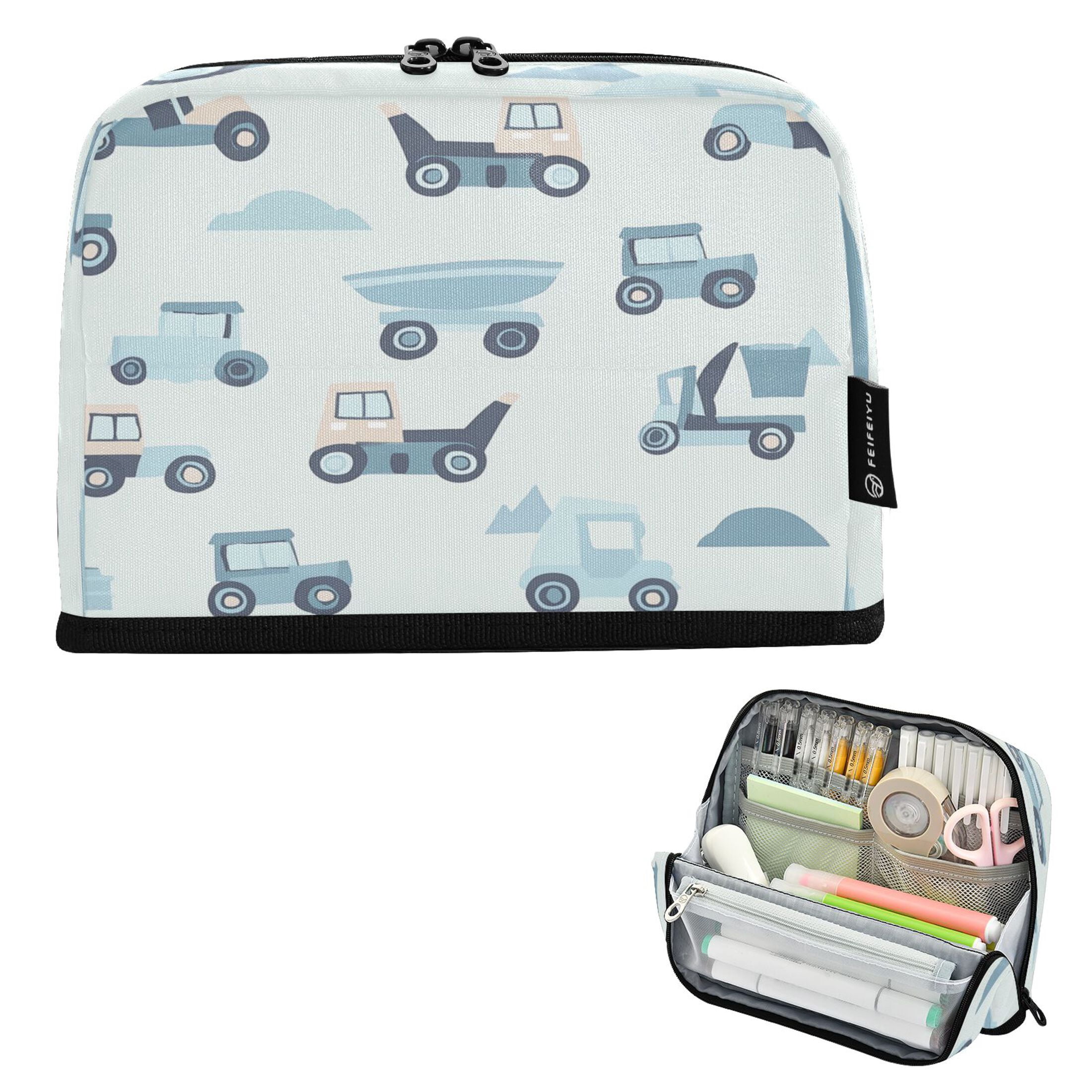 Standing Pencil Case with Base Large Capacity Stationery Pouch Pen Bag ...