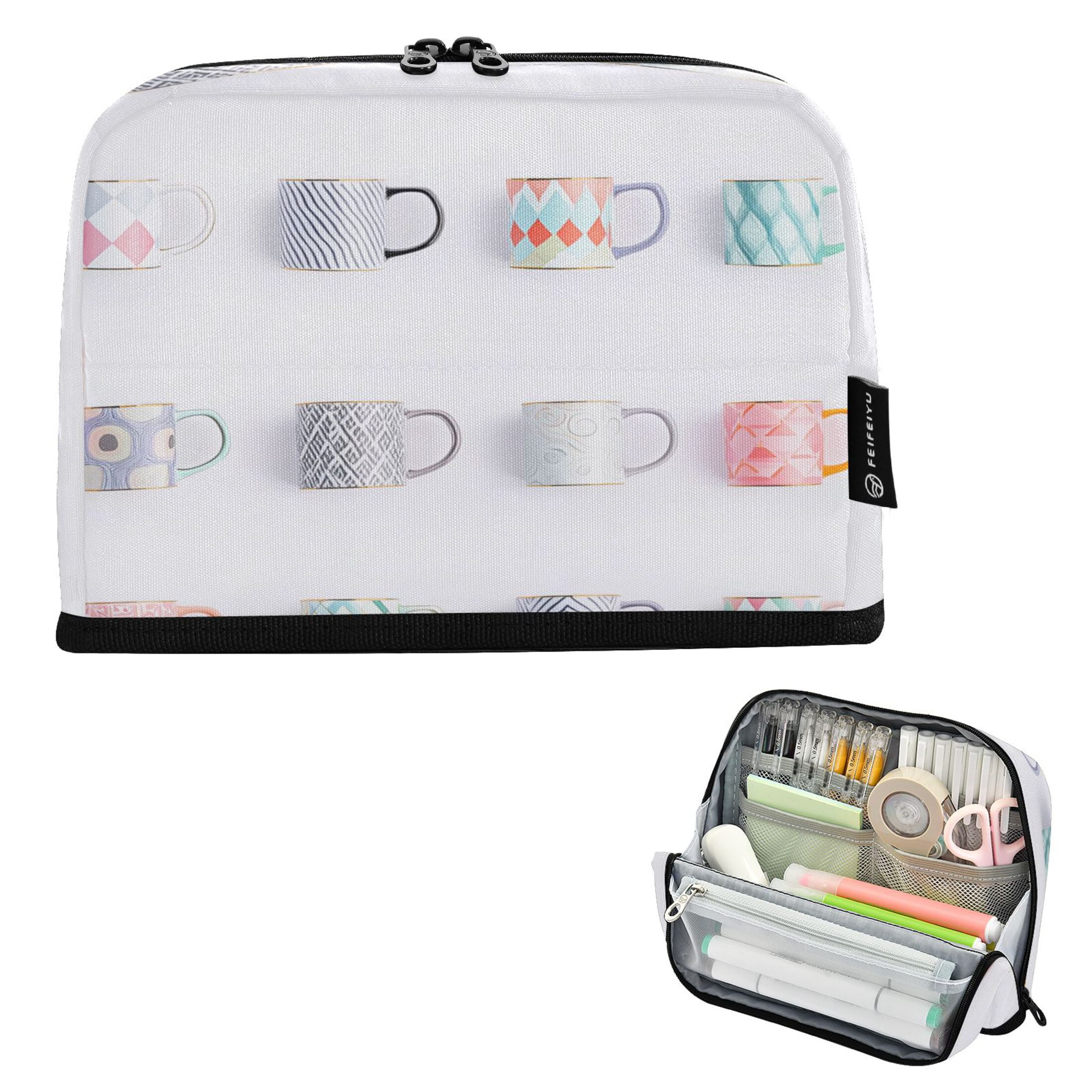 Standing Pencil Case with Base Large Capacity Stationery Pouch Pen Bag ...