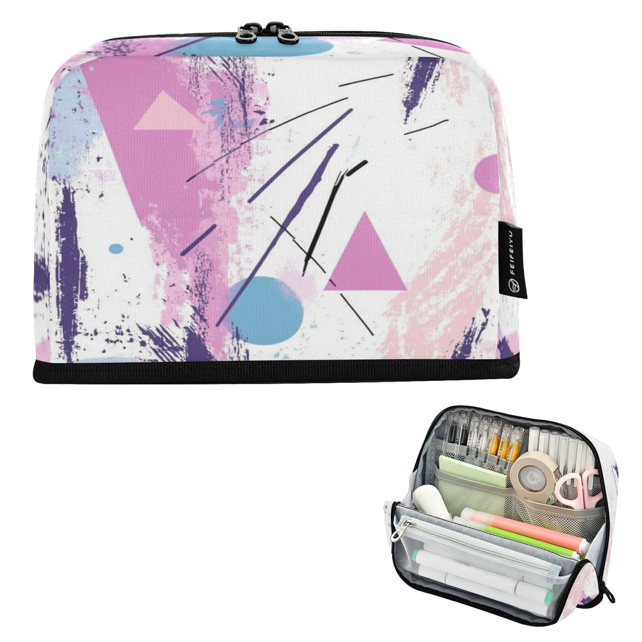 Standing Pencil Case with Base Large Capacity Stationery Pouch Pen Bag ...