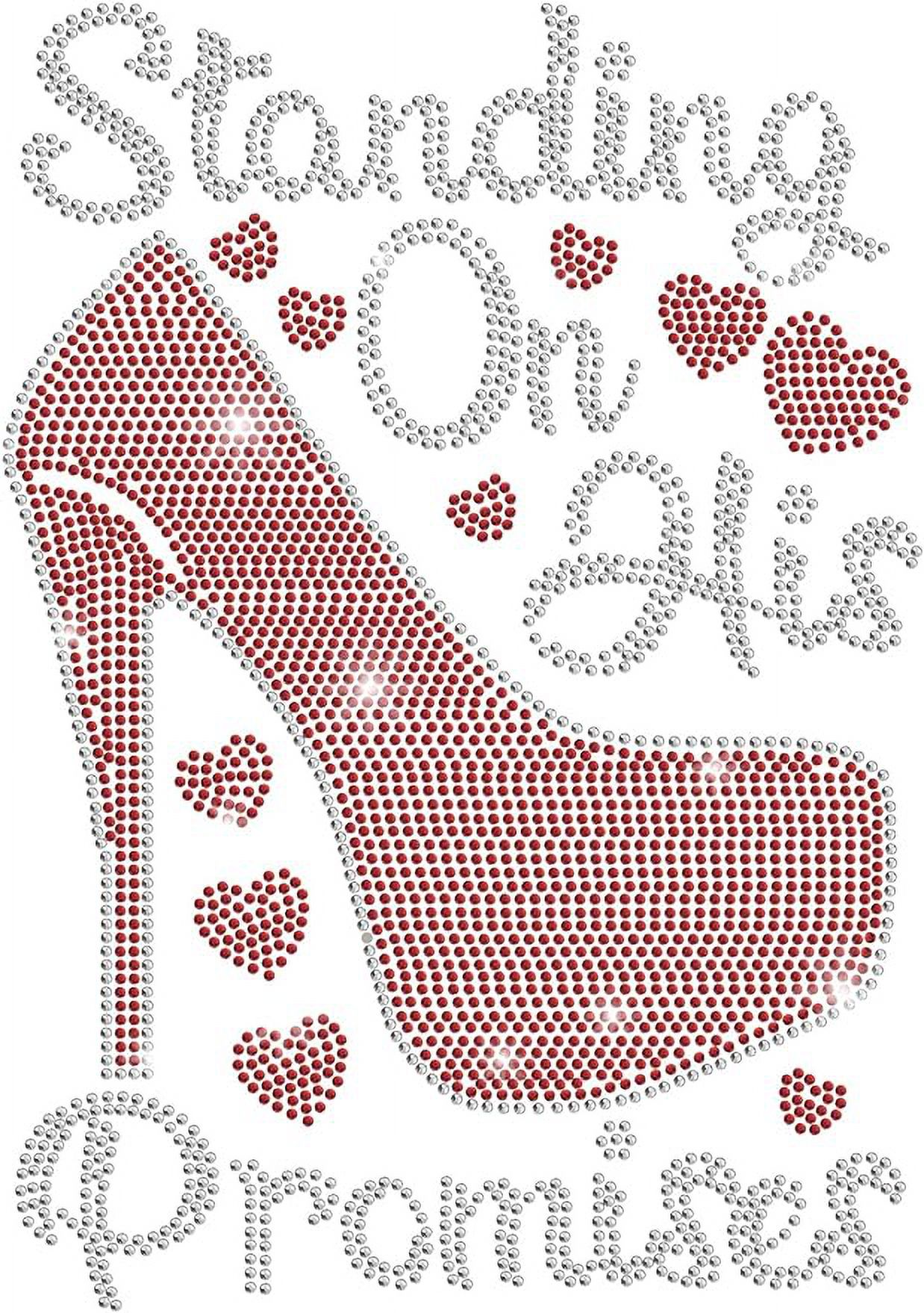 Standing on His Promises Rhinestone Iron on Hotfix Transfer Decal Bling ...